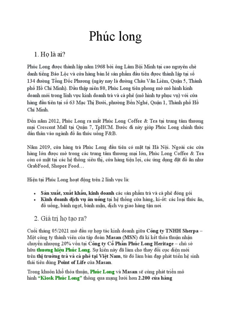 Phuclong | PDF