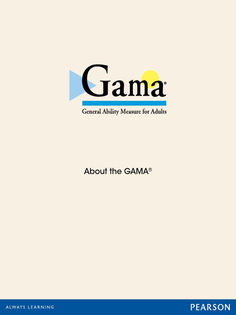 About The GAMA | PDF | Intelligence Quotient | Psychology