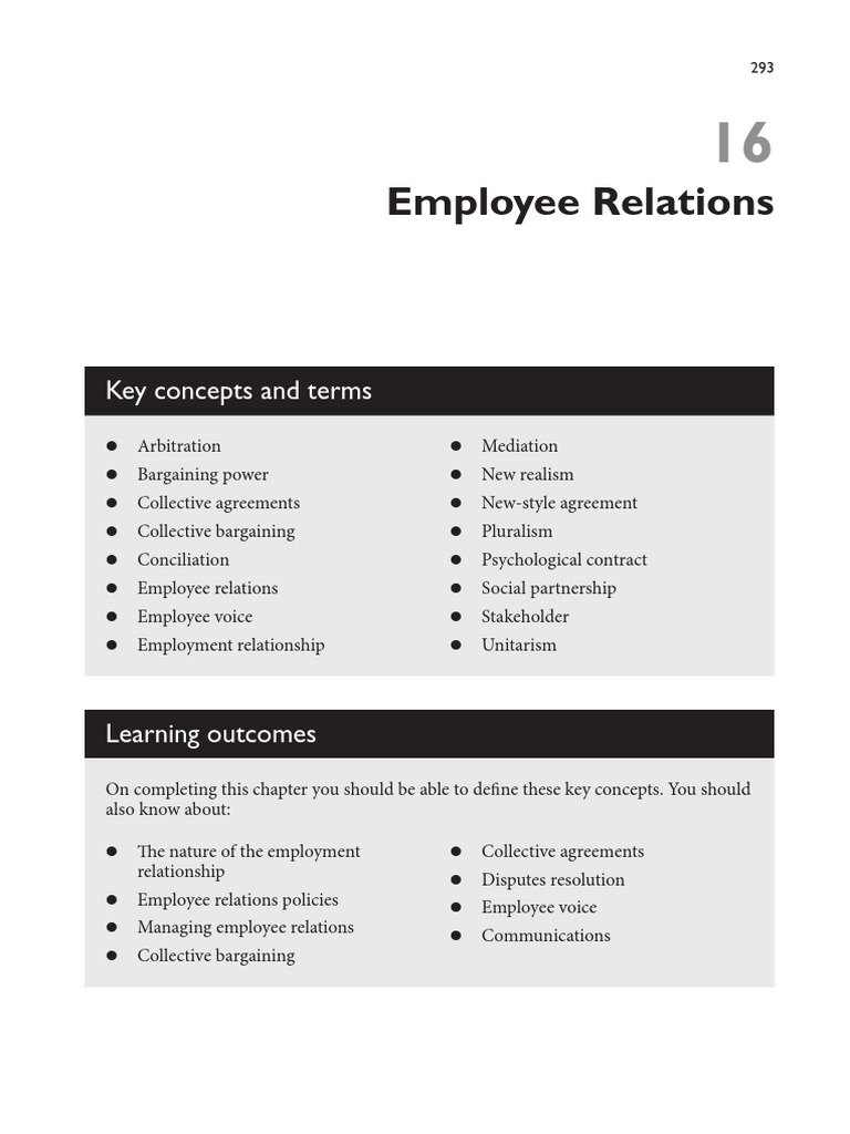 16 - Employee Relations | PDF | Employment | Collective Bargaining
