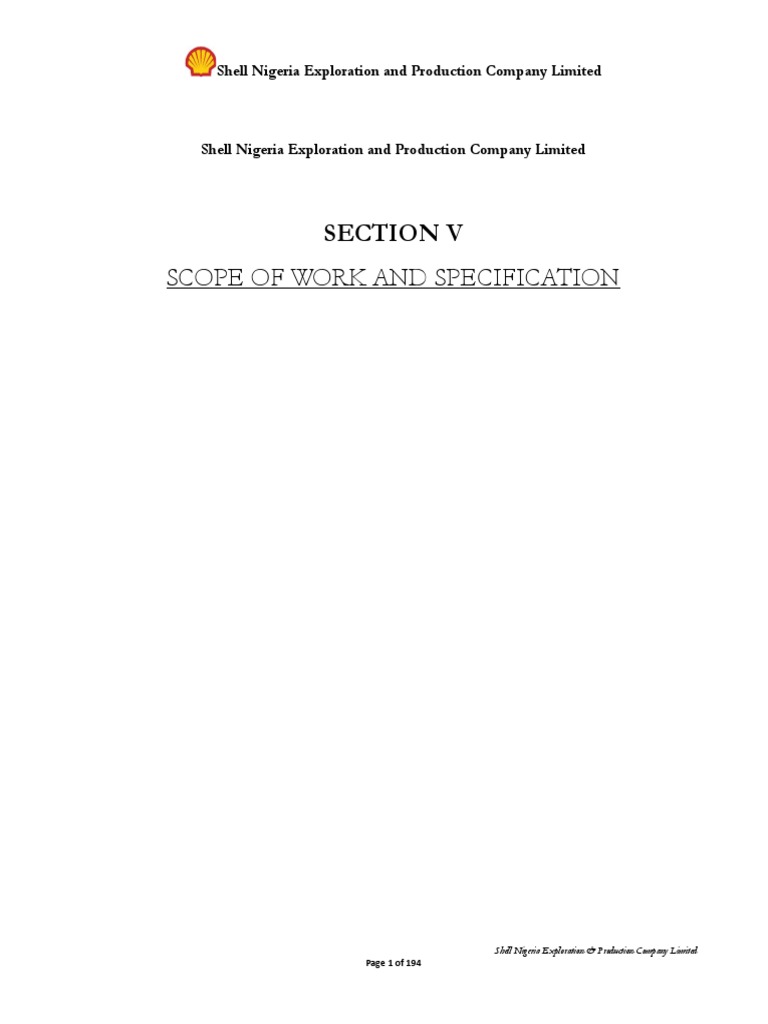 Integrated Mepss - Section V - Snepco - SPDC - Combined Scope of Work ...