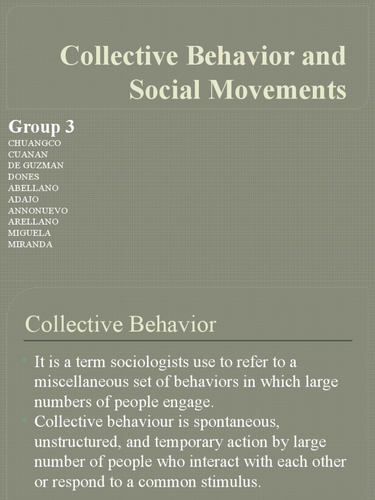 Collective Behavior and Social Movements | PDF | Social Movements ...