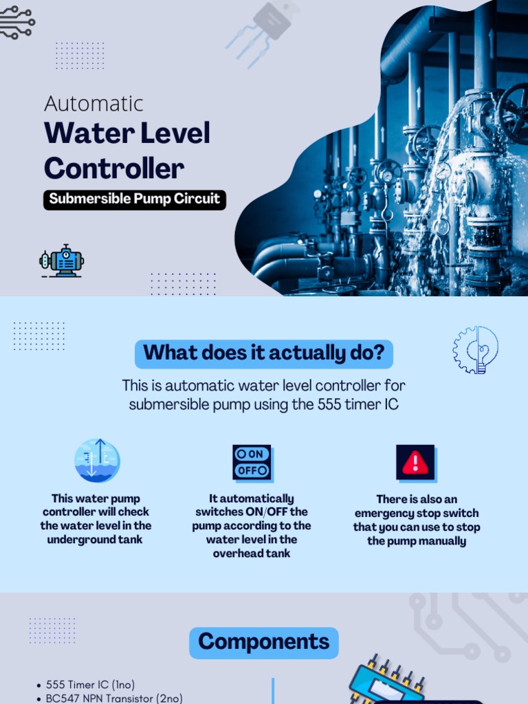Automatic Water Level Controller Project Presentaton Pdf Switch Relay 1498