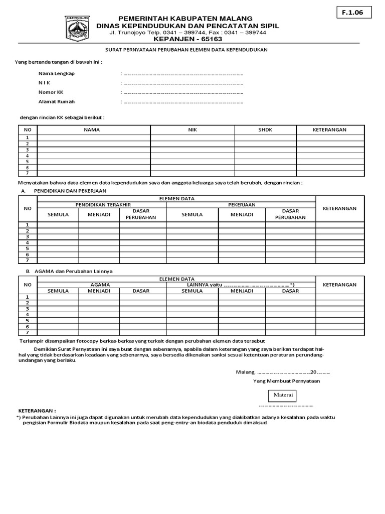 Changes to Population Data Elements | PDF