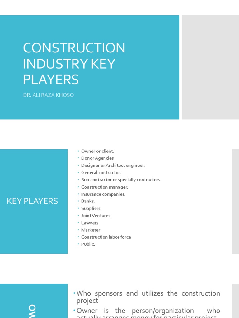 CP&M - Lec 5 Construction Industry Key Players | PDF | General ...