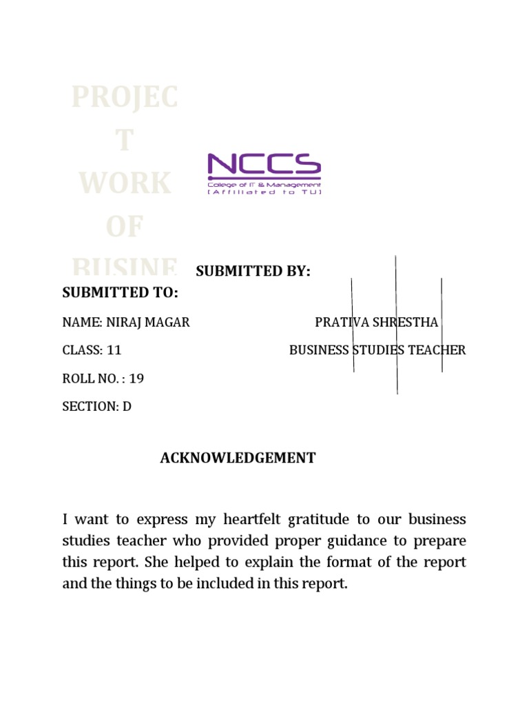 Business Project On Bhat Bhateni | PDF | Retail | Grocery Store