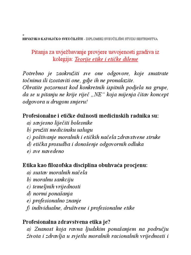 Sva Pitanja I Odg | PDF