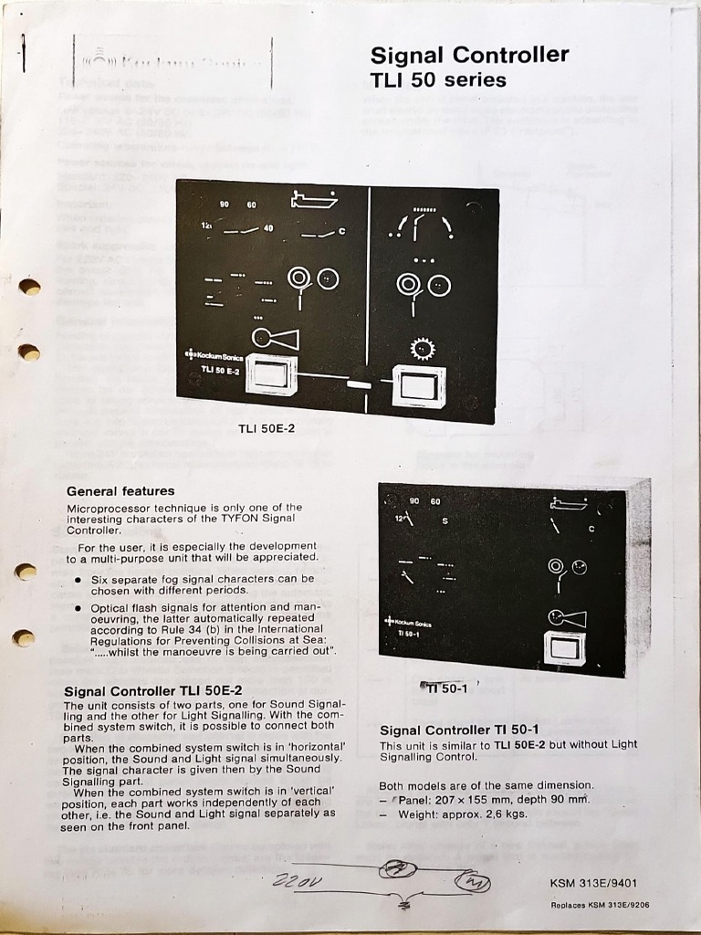 Signal Controller TLI 50 Series | PDF
