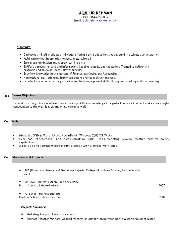 Business Professional Resume | PDF