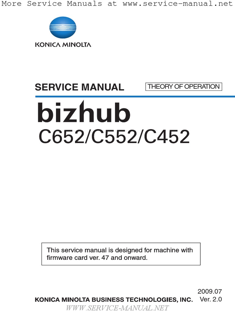 BizHub C452, C552, C652 and Options Theory of Operation | PDF | Ac ...