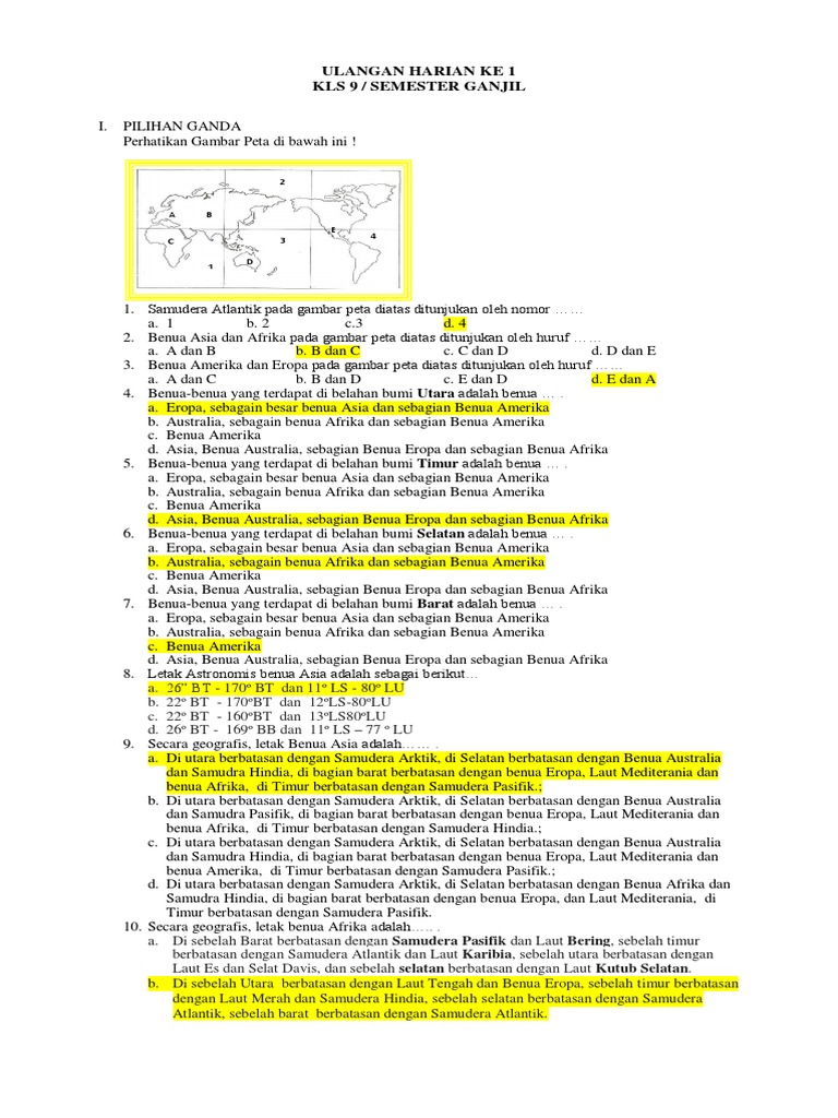 Latihan Soal IPS Kls. 9 PTS Ganjil 2022 | PDF