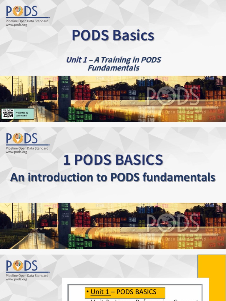 PODS Basics 1 Introduction To PODS - Final | PDF | Data Model ...