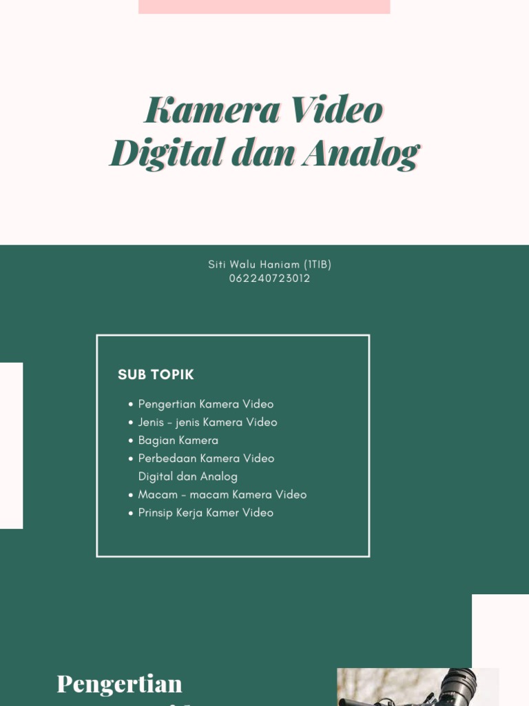 Kamera Video Digital Dan Analog | PDF