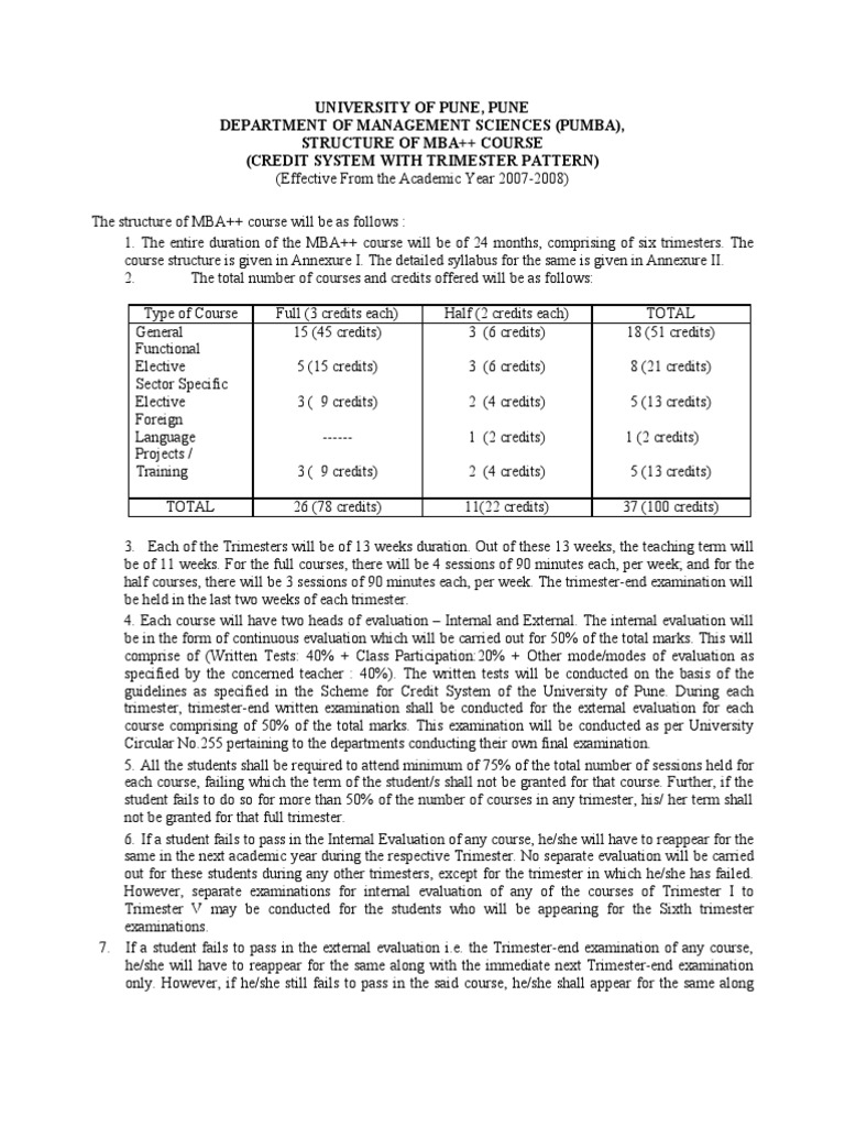 University of Pune, Pune Department of Management Sciences (Pumba ...