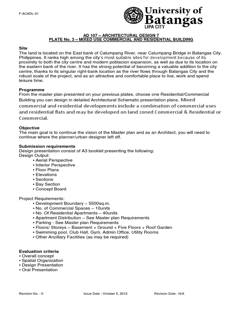 AD 107 - Plate 3 Midterm Plate | PDF | Apartment | Roof