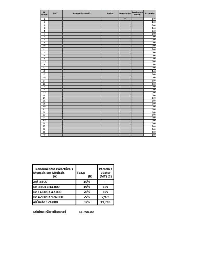 Baixar+Aplicativo+IRPS+Versão+Excel | PDF