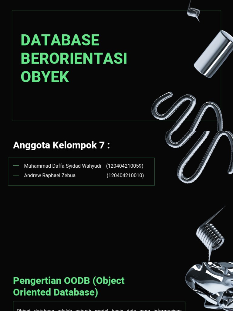 DATABASE BERORIENTASI OBYEK Kelompok 7 (Daffa&Andrew) | PDF
