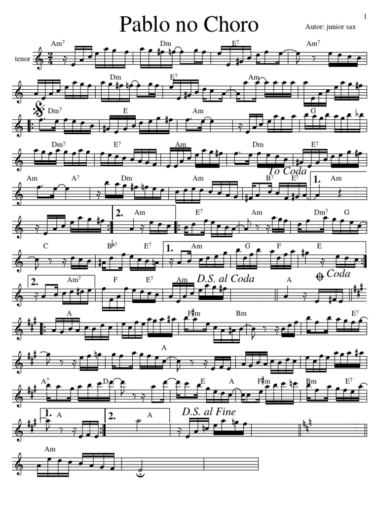 Pablo No Choro PDF | PDF | Musical Forms | Musical Compositions