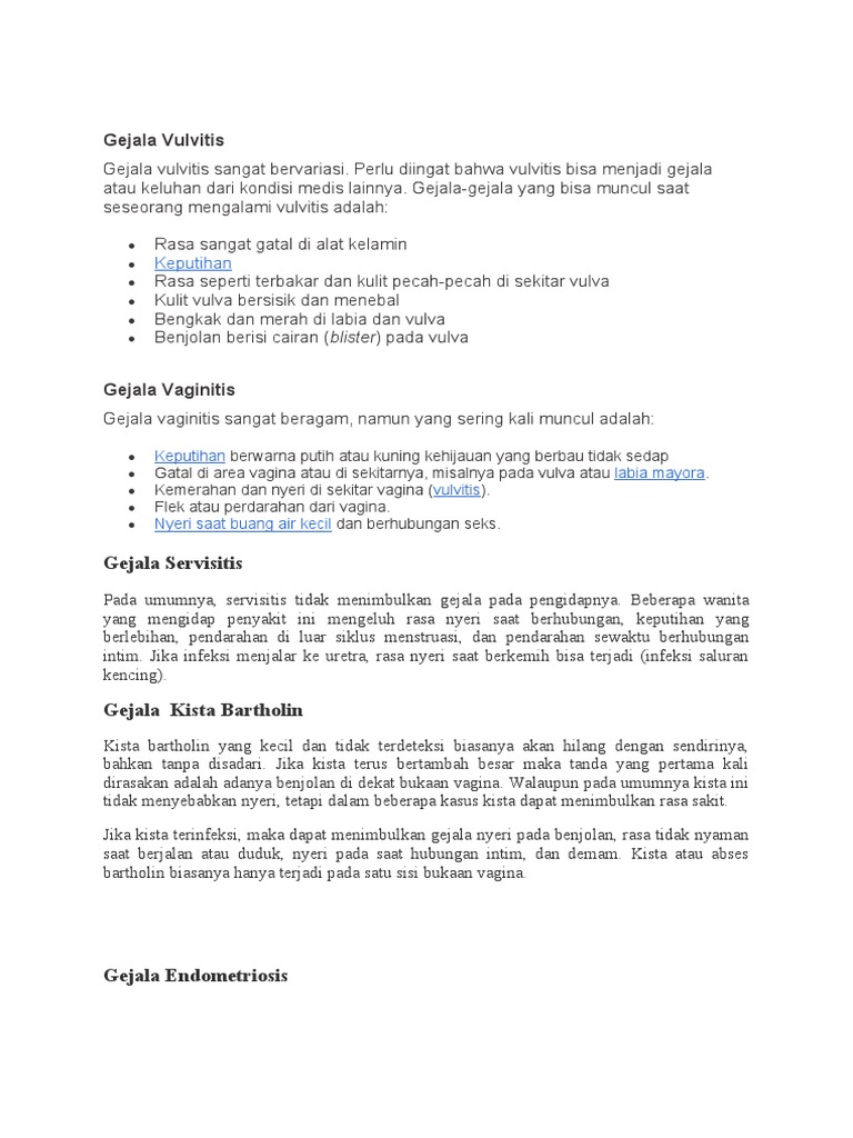 Gejala Vulvitis | PDF