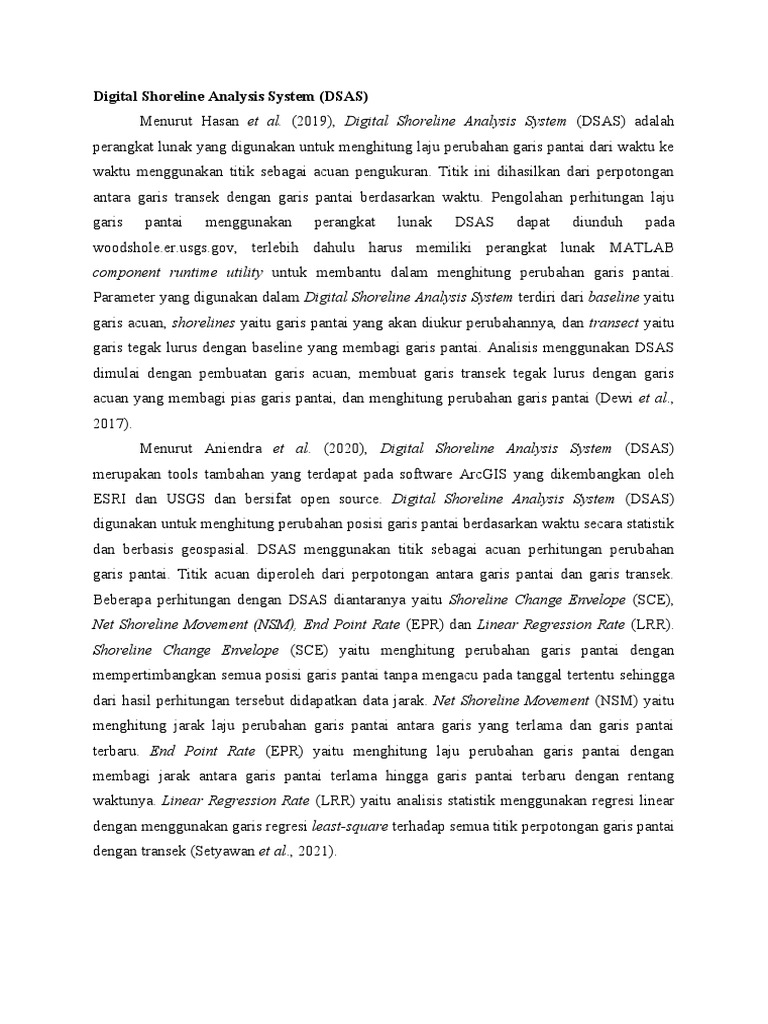 Digital Shoreline Analysis System | PDF