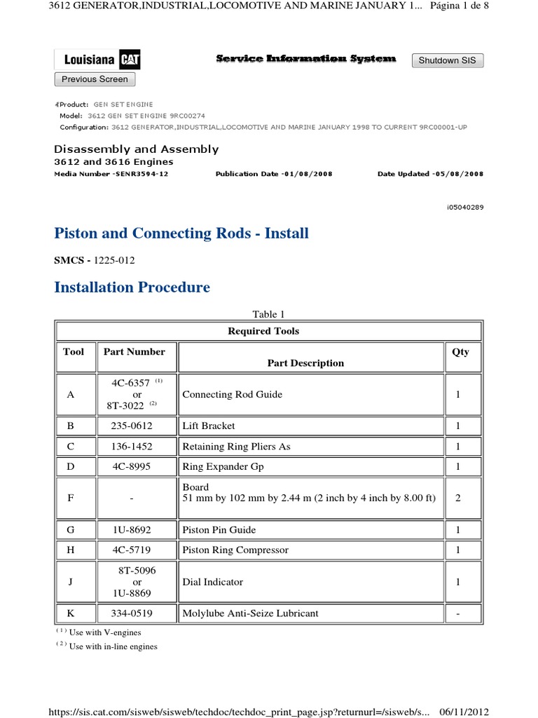 Install Piston and Conrod | PDF | Piston | Nut (Hardware)