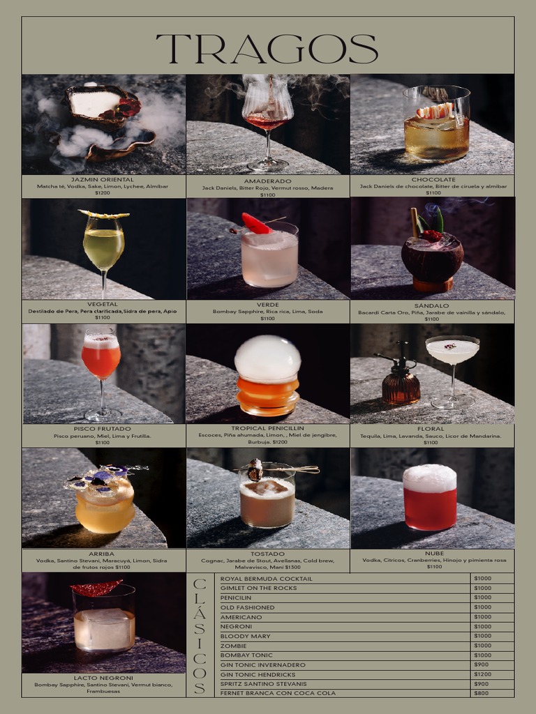 Menu Tragos 200722 | PDF