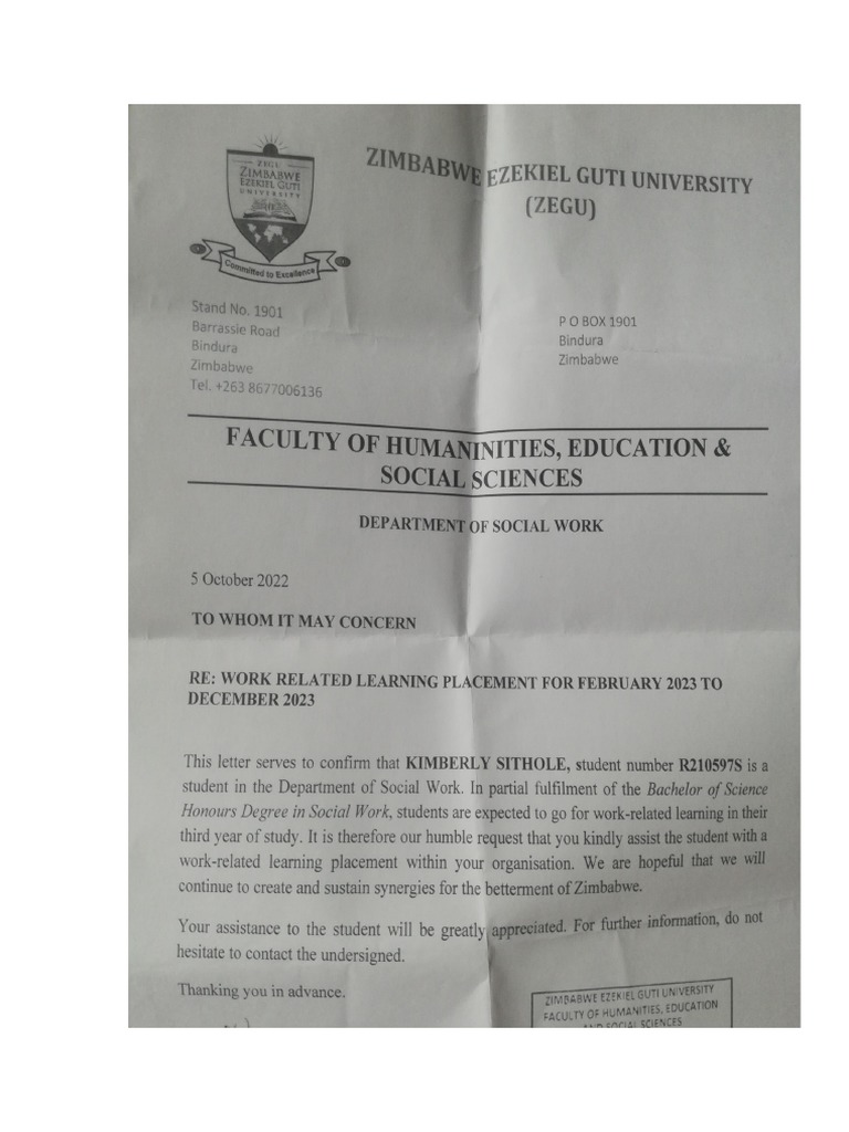 Kim's Application | PDF | Social Work | Bachelor's Degree