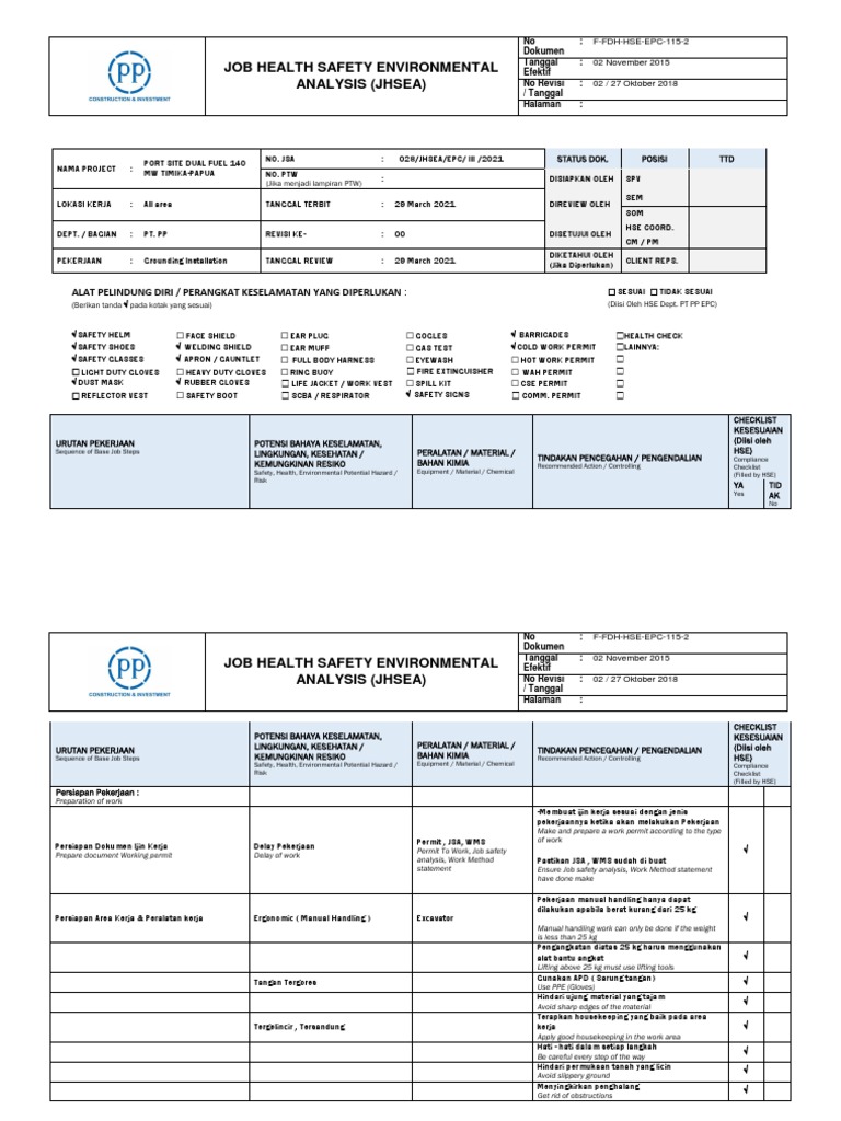 JHSEA Instalasi Grounding | PDF