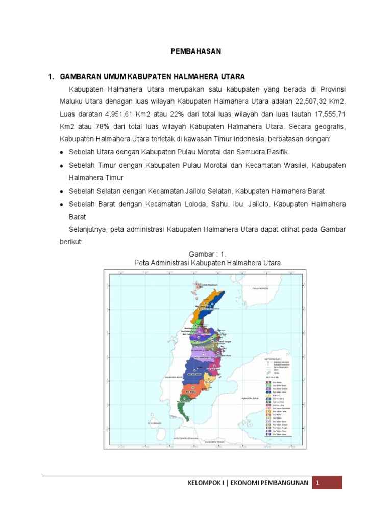 Profil Kabupaten Halmahera Utara | PDF