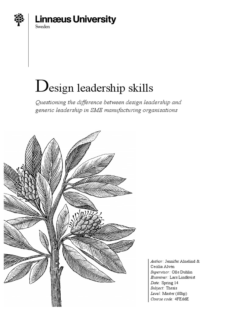 Design Leadership Skills | PDF | Leadership | Design