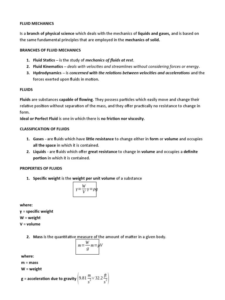 Fluid Mechanics | PDF | Pressure | Fluid Mechanics
