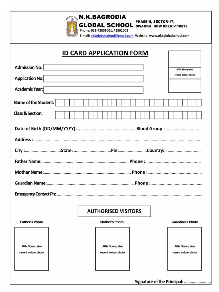 ID Card Form | PDF