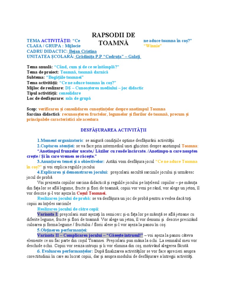 Rapsodii de Toamna | PDF