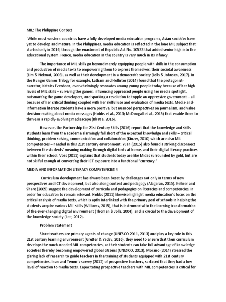 MIL Scratch | PDF | Curriculum | Literacy