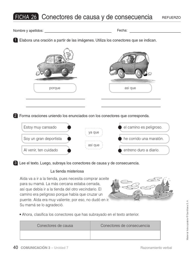 Hojas De Trabajo De Causa Y Efecto Para Imprimir Gratis 30 Actividades