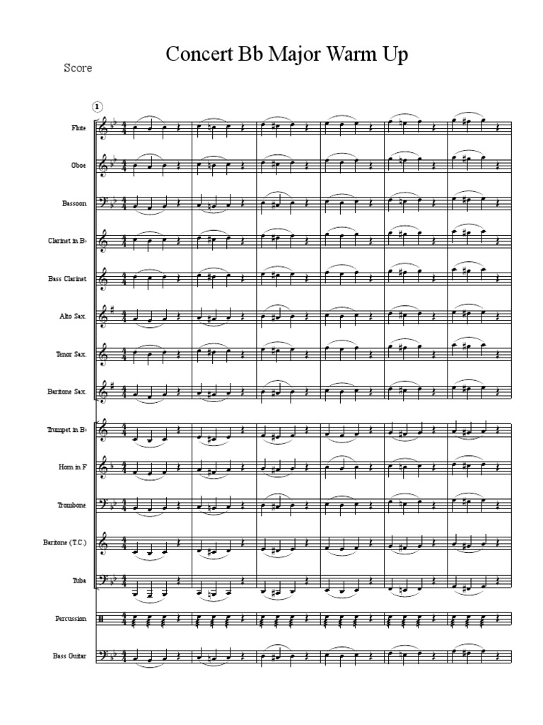 Concert BB Major Warm Up | PDF