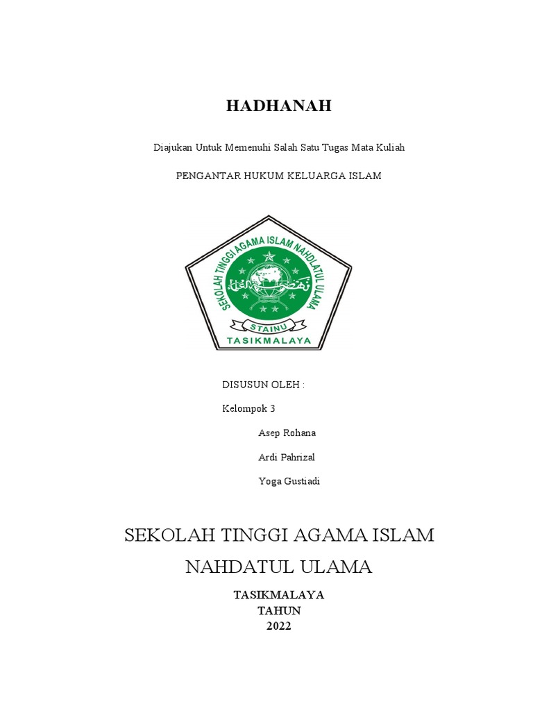 Makalah Hadhanah | PDF | Agama & Spiritualitas