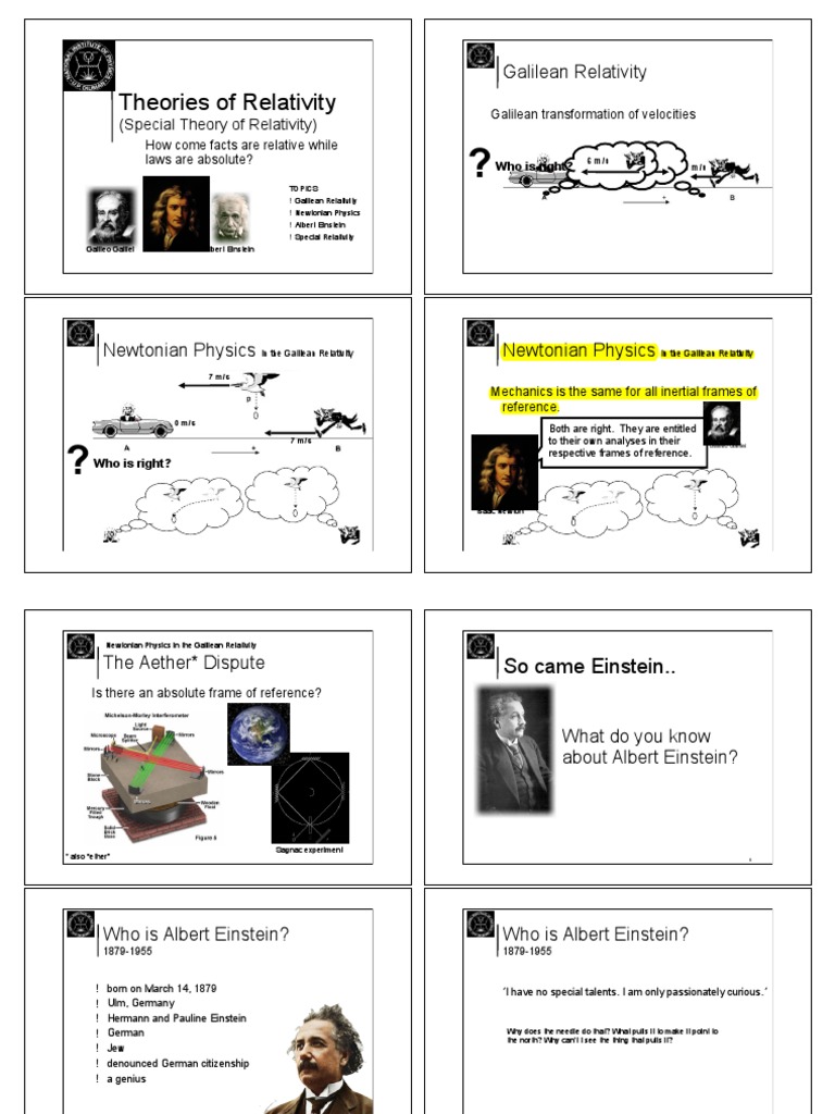 11 Special Theory of Relativity | PDF | Special Relativity | Theory Of ...