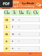 Menulis Tegak Bersambung Huruf Vokal | PDF