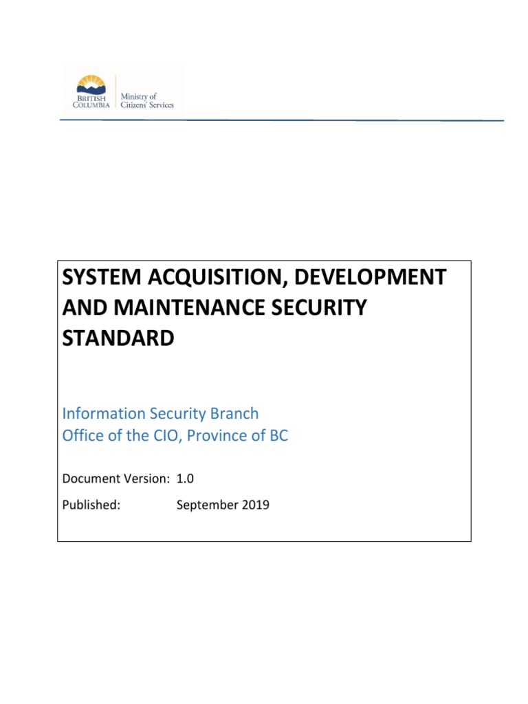 BC System Security Standards | PDF | Information Security | Mobile App