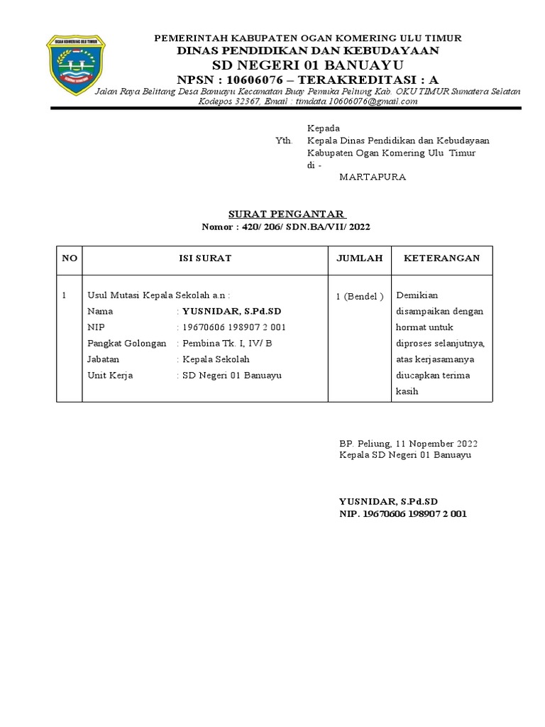 Usul Mutasi Kepsek | PDF