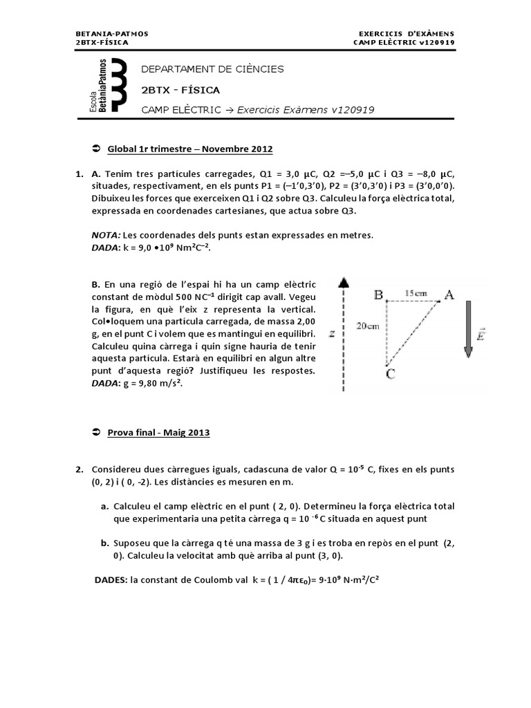 2BTX FIS Exercicis Electric v120919 | PDF