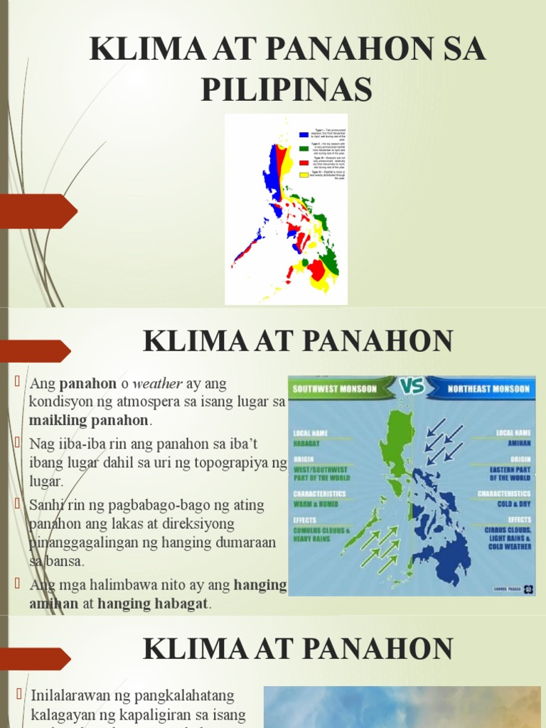 Klima at Panahon Sa Pilipinas Grade 5 | PDF