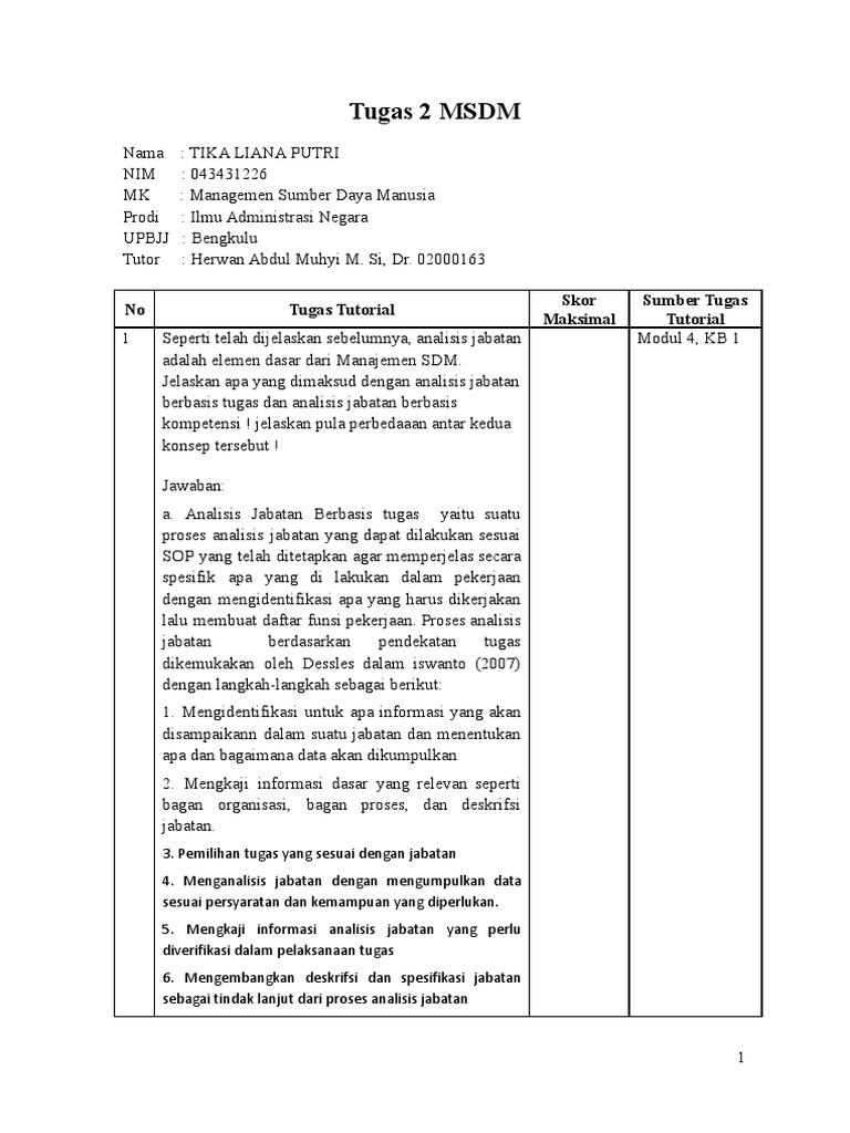 Tugas 2 MSDM | PDF
