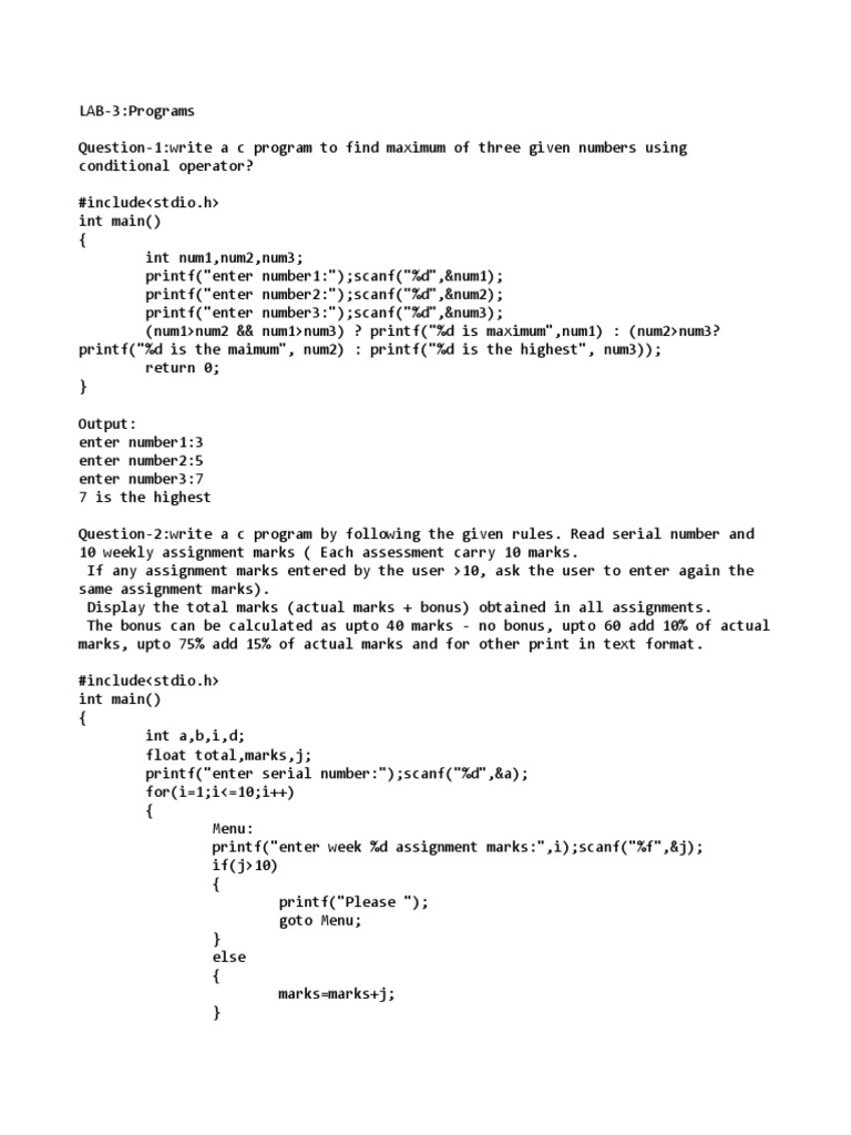 Conditions & Loops PDF | PDF