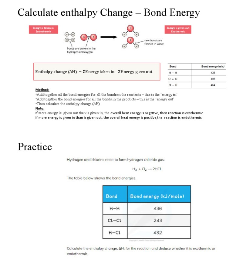 Enthalpy Change Calculation Guide | PDF | Science & Mathematics