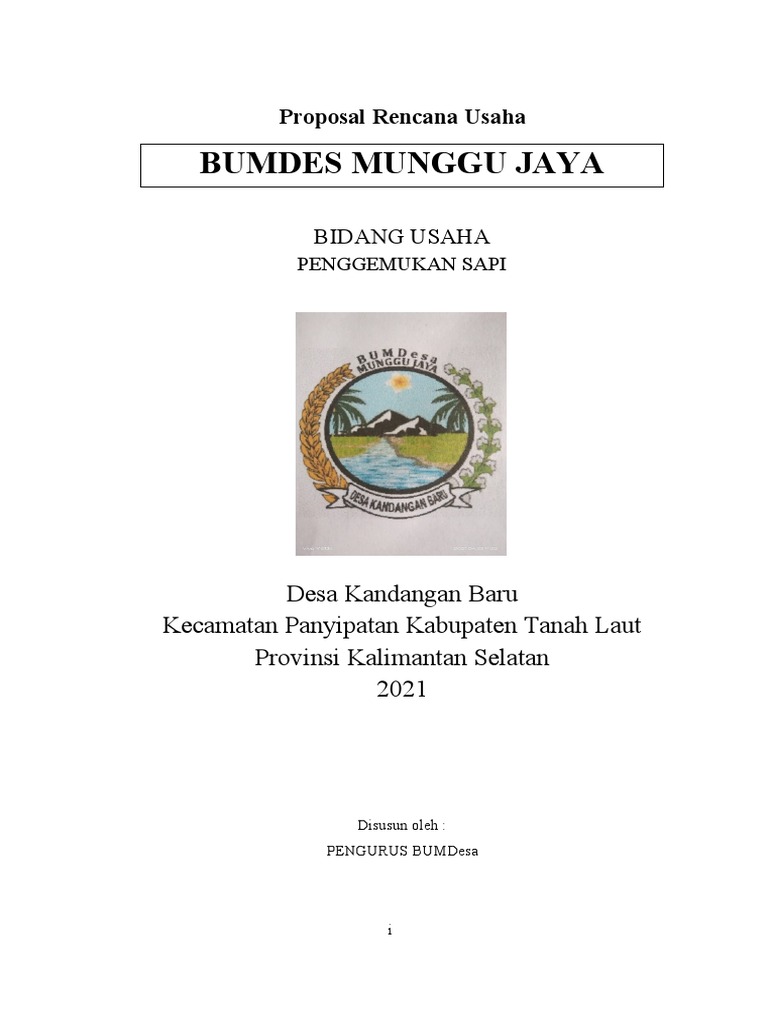 Proposal BUMDesa FIX Sapi | PDF