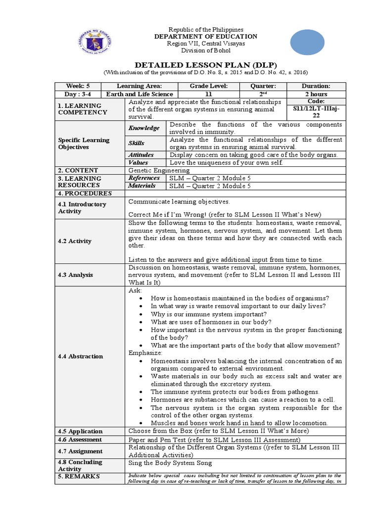 PLP Els q2 Wk5 Day3-4 | PDF | Learning | Lesson Plan