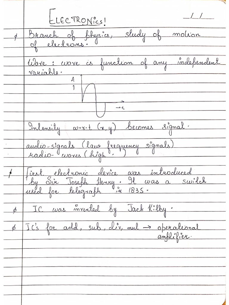 Electronic, 2nd Sem | PDF