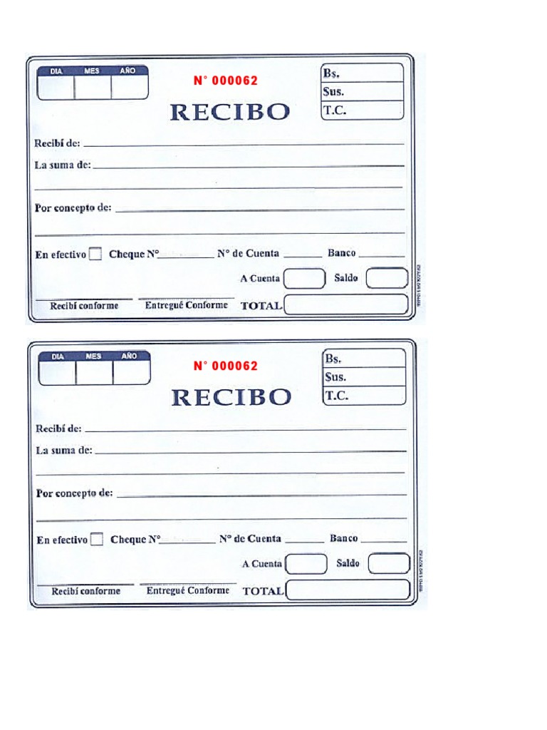 Recibo Formato | PDF