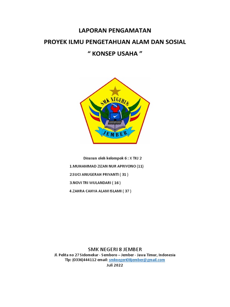 Format Laporan Pengamatan Proyek Ipas | PDF
